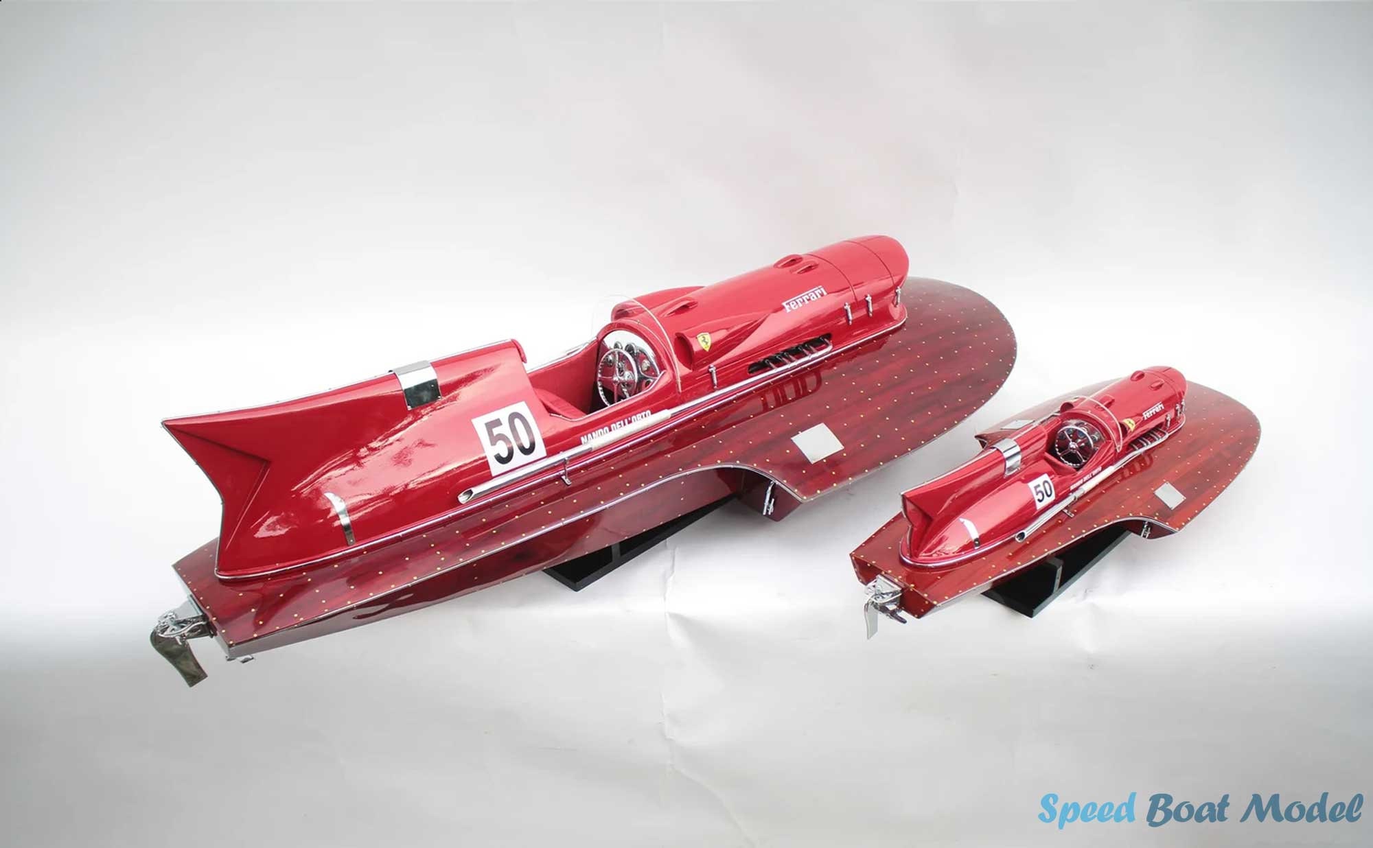 Ferrari Hydroplane 1953 Speed Boat Model: Wooden Handicraft, 19.6" or ...