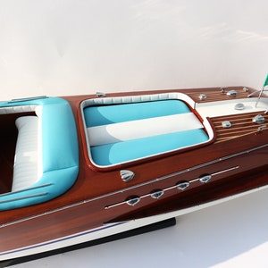 Blue Riva Aquarama Classic Speed Boat Model Riva Model Boats Italian ...