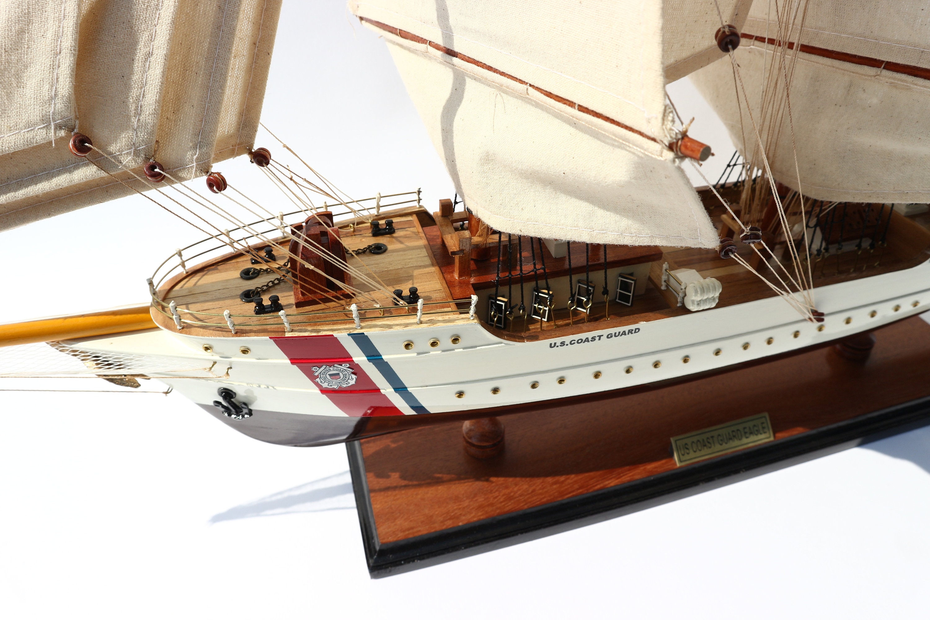 Ships In A Bottle 24" US Coast Guard Eagle Ship Model - Handcrafted ...