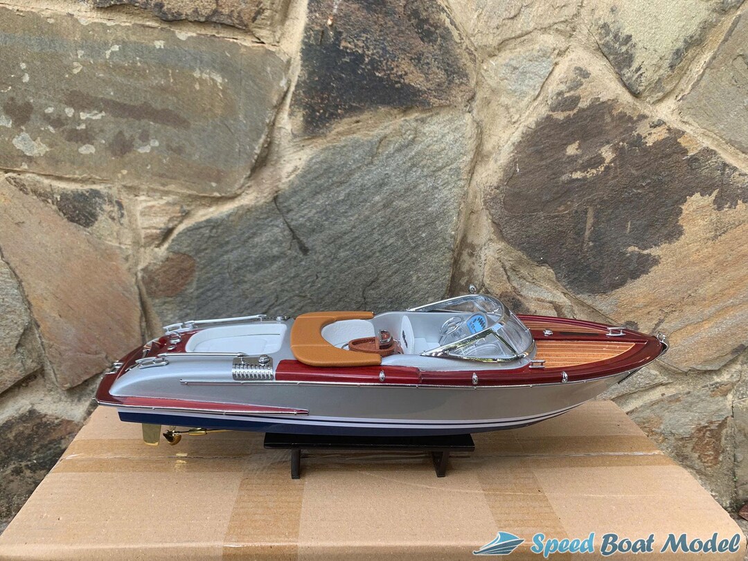 Silver Blue Riva Aquariva Model: Italian Speedboat, 16.5" - Etsy