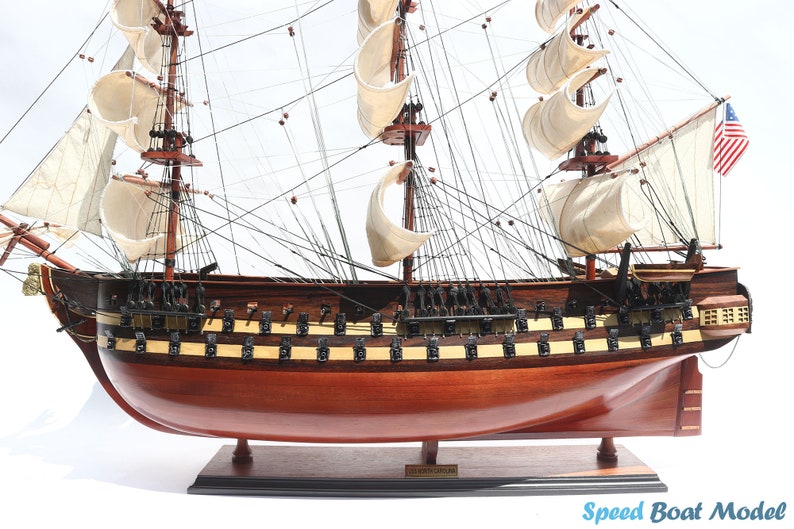 Uss North Carolina Tall Ship Model - Boat Handicrafts - Business Gift ...