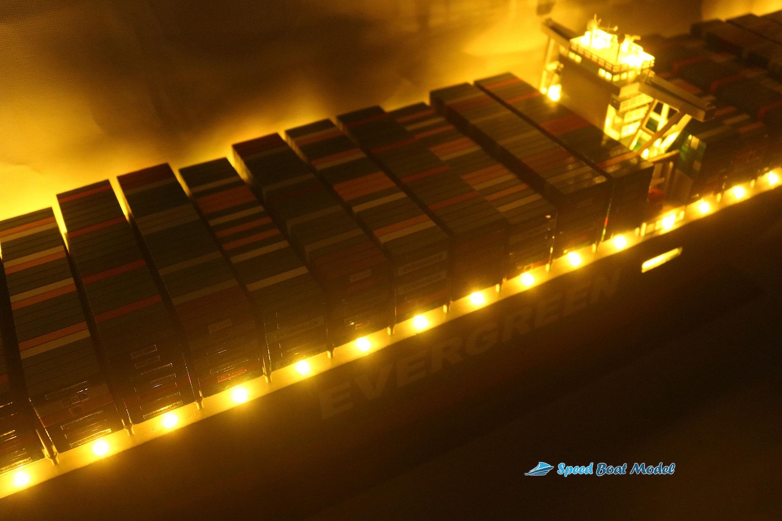 Ever Given Boat Model With Light, 39.3" Wooden Container Ship - Etsy