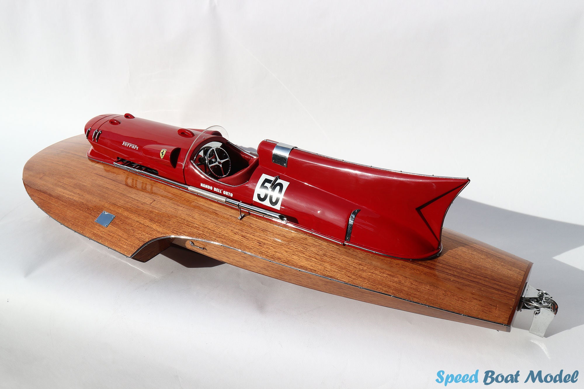 Ferrari Hydroplane Speed Boat Model: 1954 Natural Wood Finish, 35.4" - Etsy