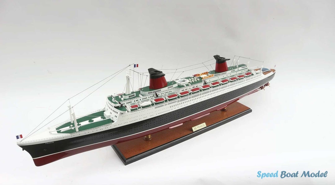 SS France Cruise Ship Model 40.55": France Ocean Liner Handicraft ...