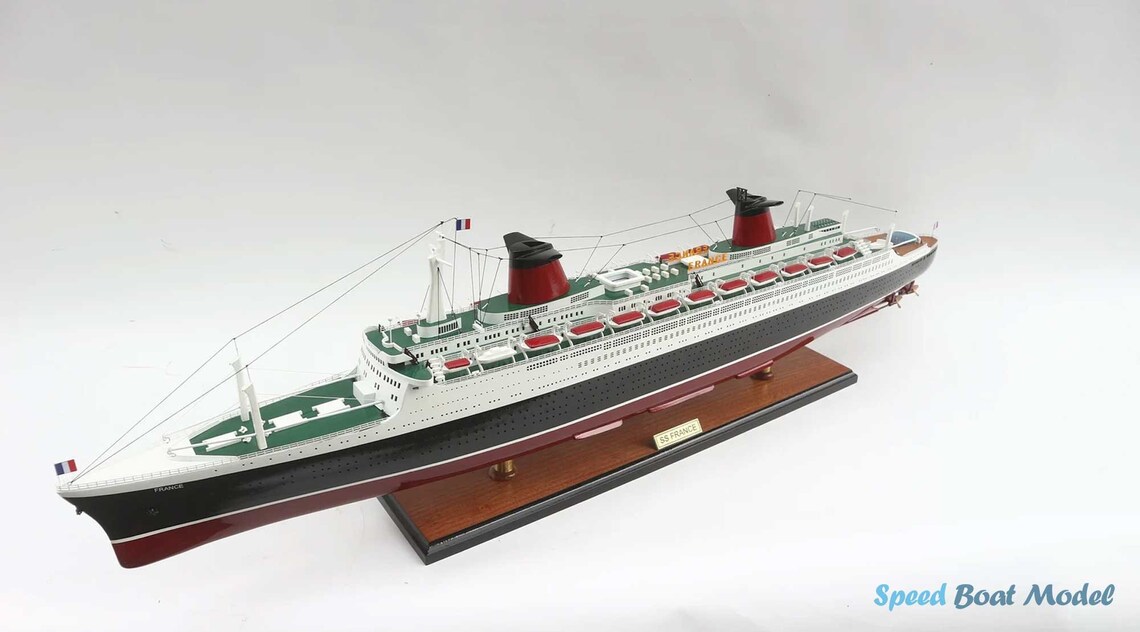 SS France Cruise Ship Model 40.55": France Ocean Liner Handicraft - Etsy