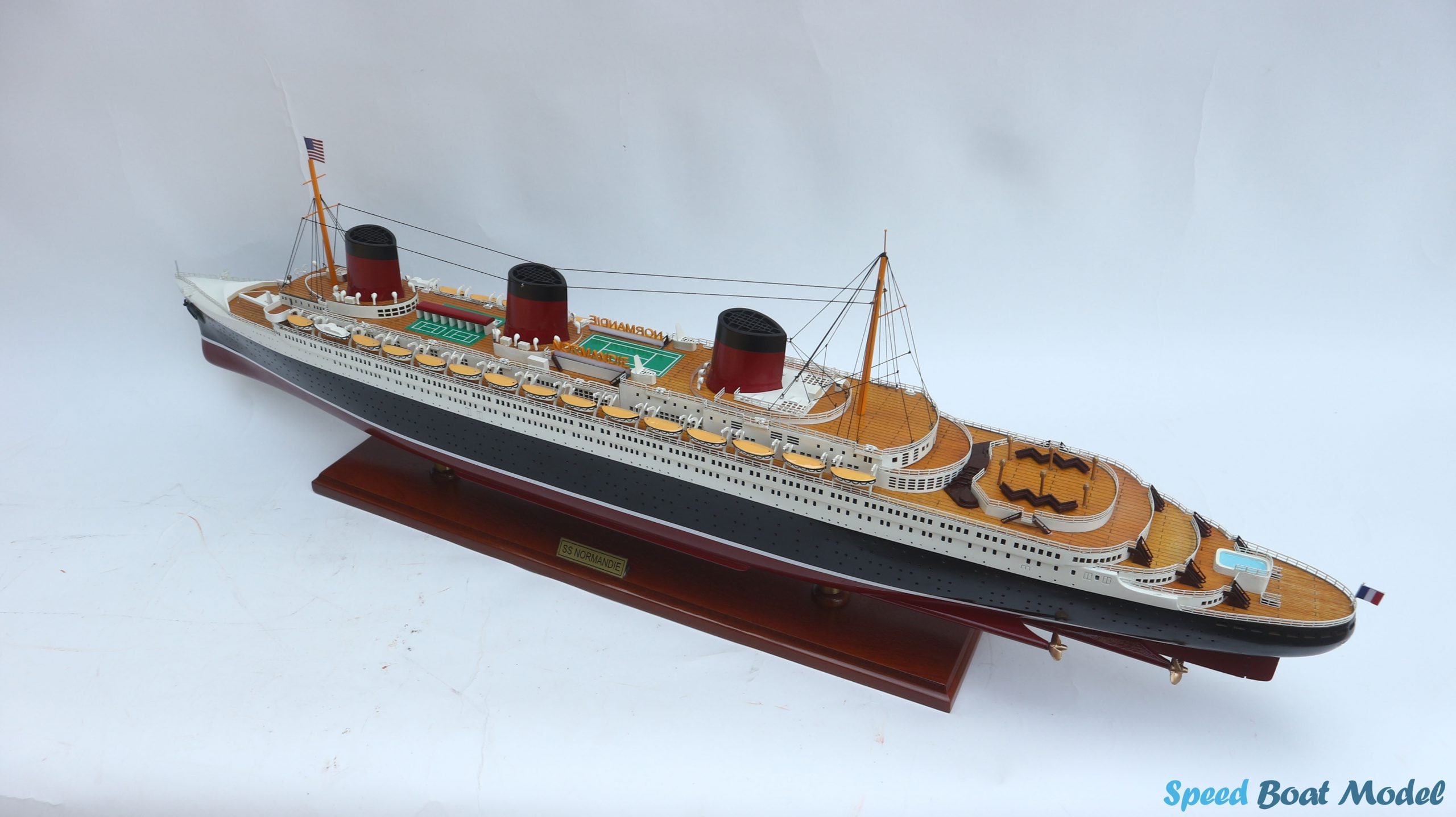 SS Normandie Cruise Ship Model 32.28" - SS Normandie Ocean Liners Model ...