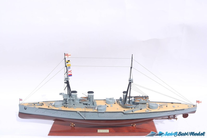 HMS Invincible 1907 Battleship Model 40.1″ - HMS Invincible Warship ...