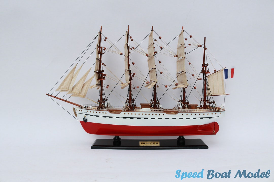 FRANCE II Tall Ship Model 23 Inch - France II Model Ship Wooden Model ...