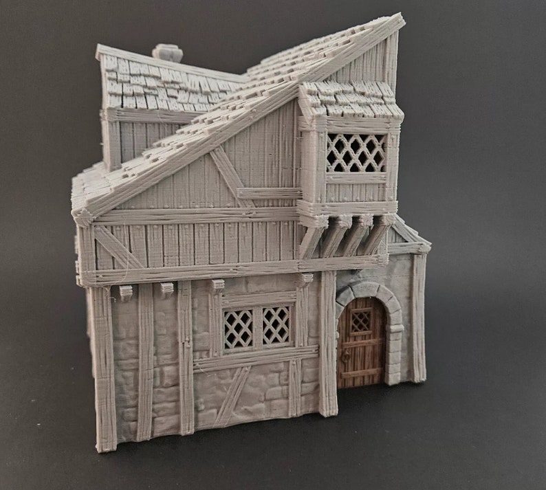 Leichheim 32mm Scale Civilian House 1 for D&D Aos RPG Mordheim Terrain ...