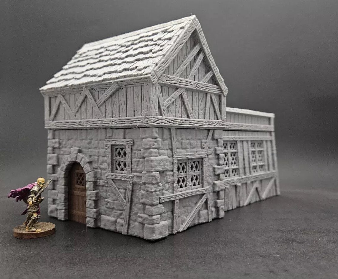 Leichheim 32mm Scale Slum Building 3 for D&D, Aos, RPG, Mordheim ...