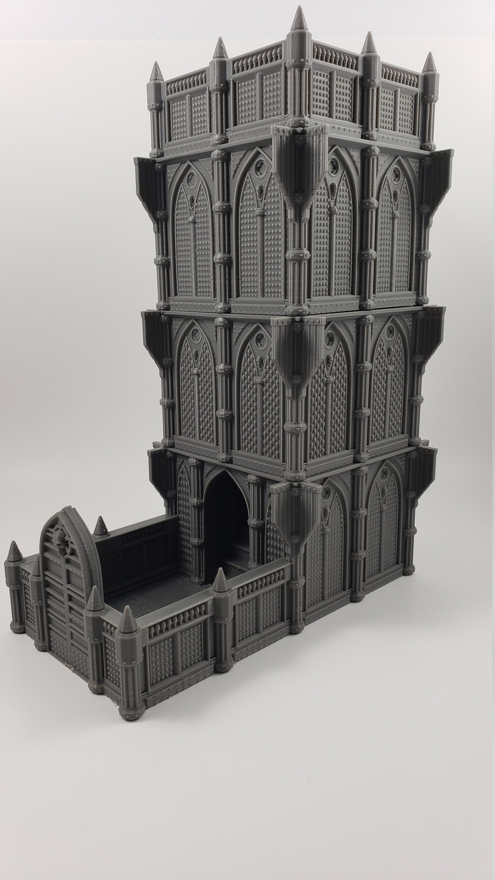Cathedral Tower Dice Tower 3D Printed for D&D, Pathfinder, Warhammer ...