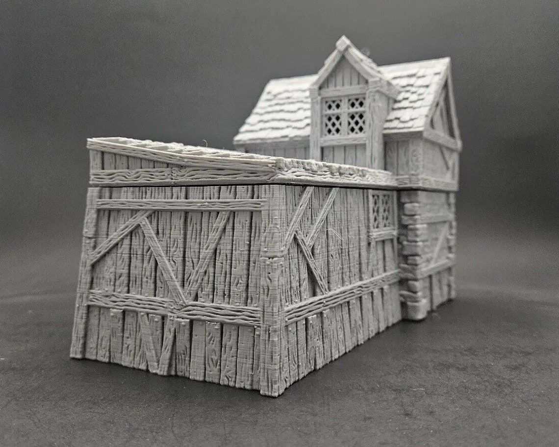 Leichheim 32mm Scale Slum Building 3 for D&D, Aos, RPG, Mordheim ...