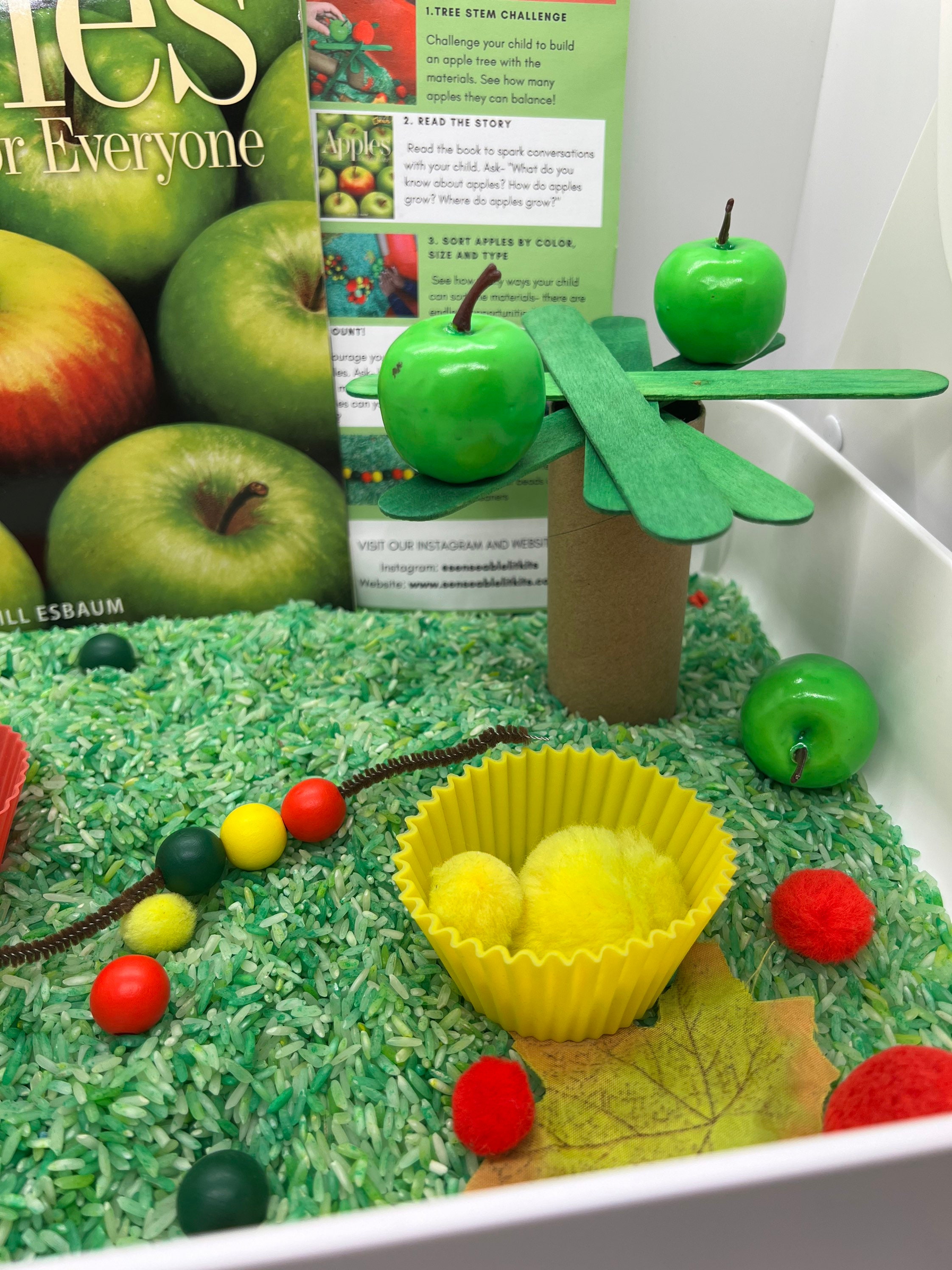 Apple STEM Sensory Bin, Apple Tree, Apple Picking, Apple Pie, Stem ...