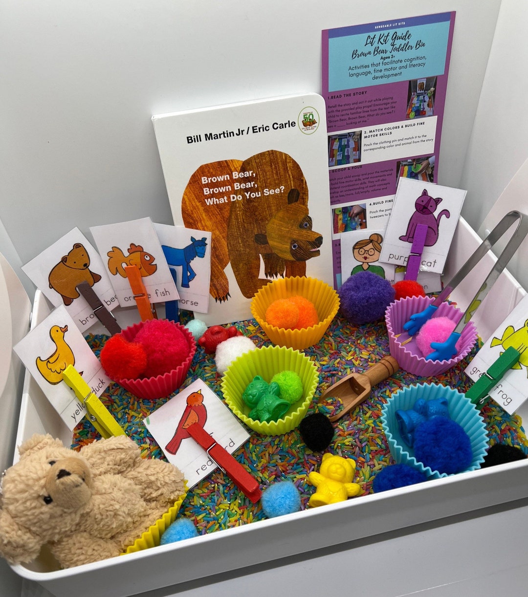 Brown Bear Sensory Kit ABC Sensory Bin Play Kit Birthday - Etsy