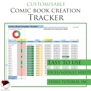 Comic Tracker Google Sheets - Etsy