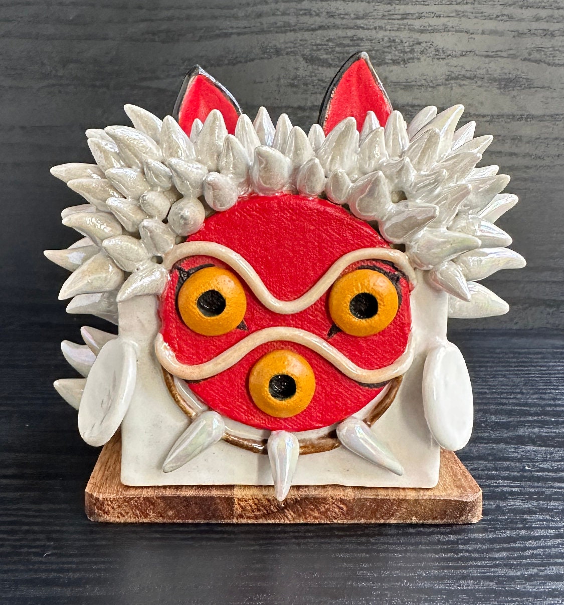 Magic Cube: Princess Mononoke Ceramic Figures Art Gallery Piece - Etsy