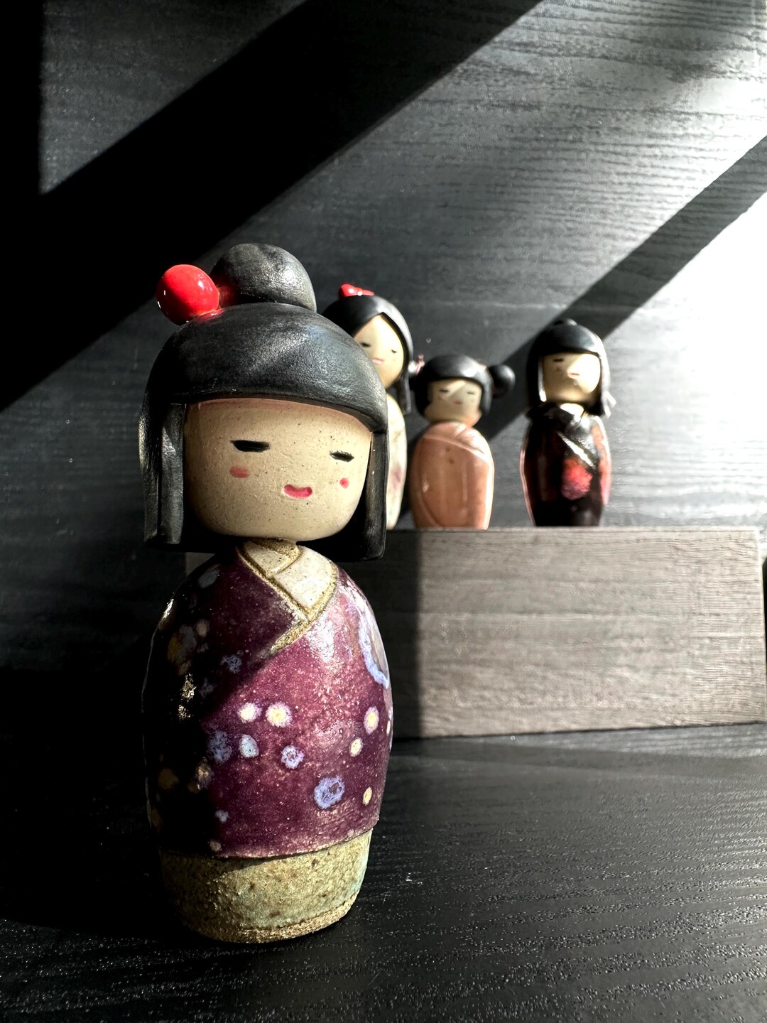 Ceramic Figure kokeshi Dolls - Etsy