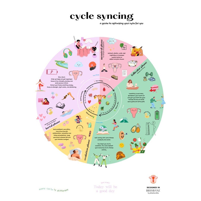 Cycle Syncing Guide Poster / Menstrual Cycle Guide / Period Tracker - Etsy