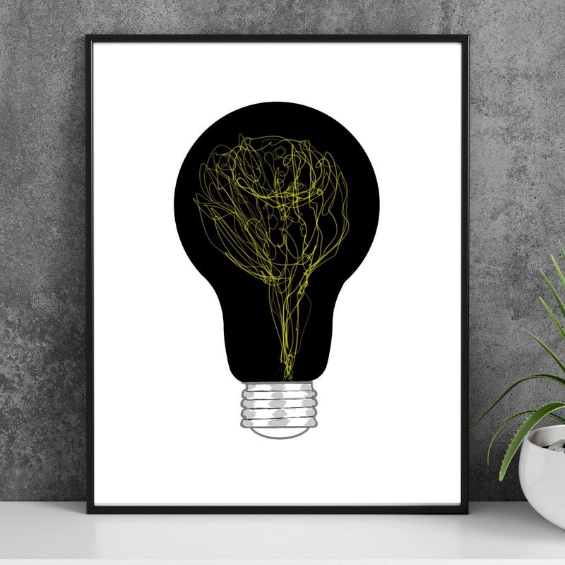 Light Bulb Art - Etsy