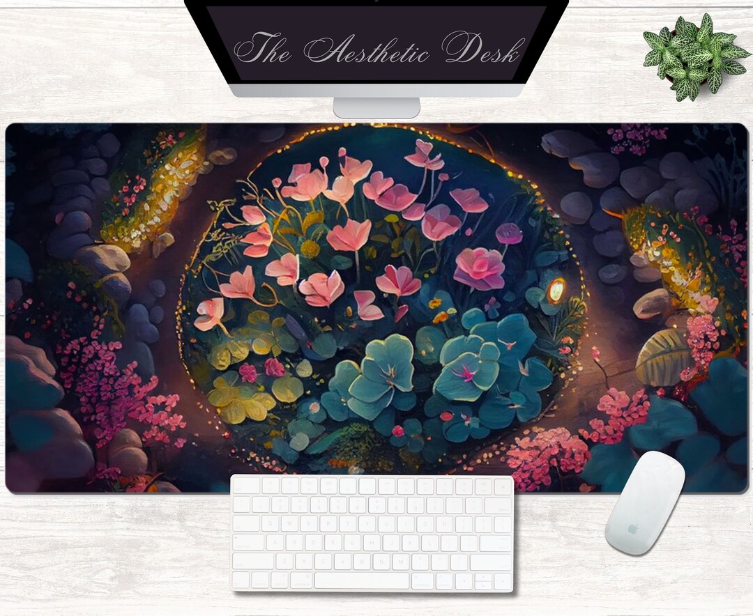 Fairy Garden Desk Mat, Cottagecore, Forest, Desk Mat Nature, Desk Mat ...