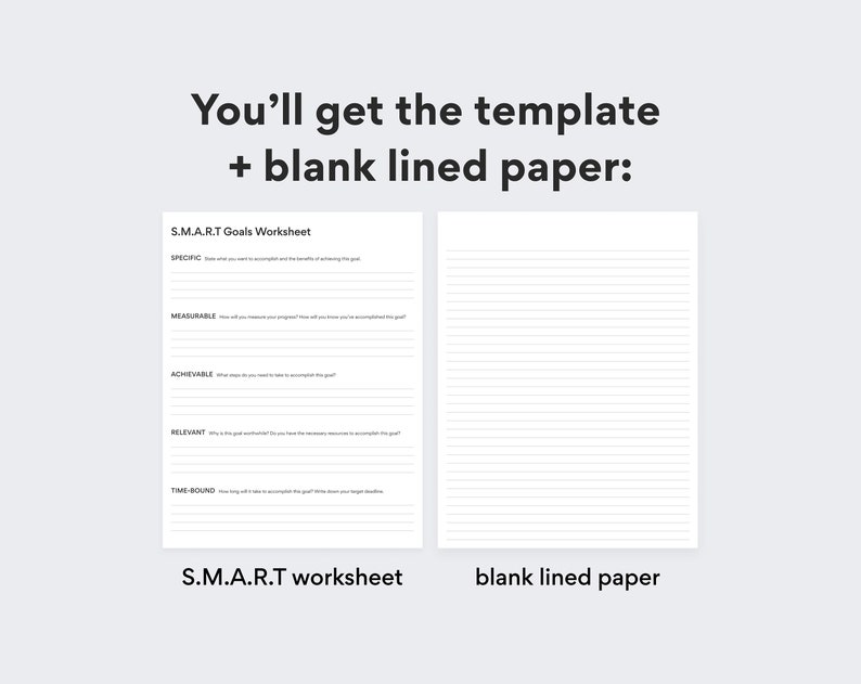 S.M.A.R.T Goals Planner - Goal Setting Worksheet - Printable Goal ...
