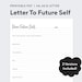 Letter to Future Self - PDF Printable - DIGITAL DOWNLOAD - Etsy
