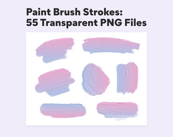 Brush Strokes Transparent PNG Files High Resolution - Etsy