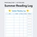 Summer Reading Log for Kids Reading Chart Kids Reading Tracker PDF ...