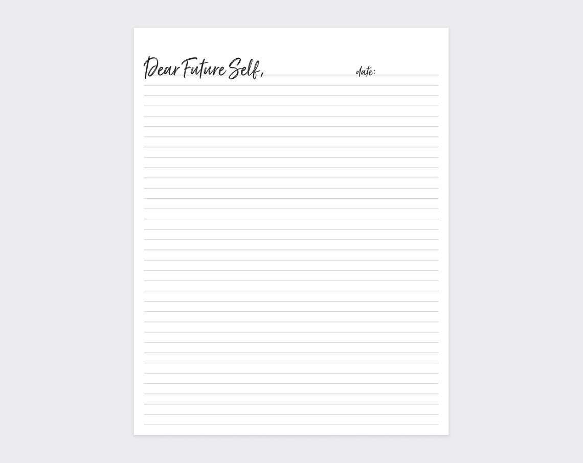 Letter to Future Self - PDF Printable - DIGITAL DOWNLOAD - Etsy
