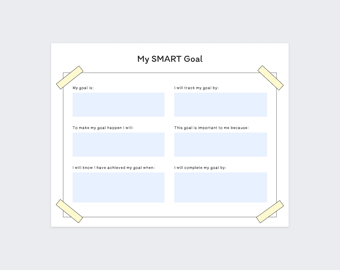 Youth S.M.A.R.T Goals Planner - Goal Setting Worksheet - Printable Goal ...