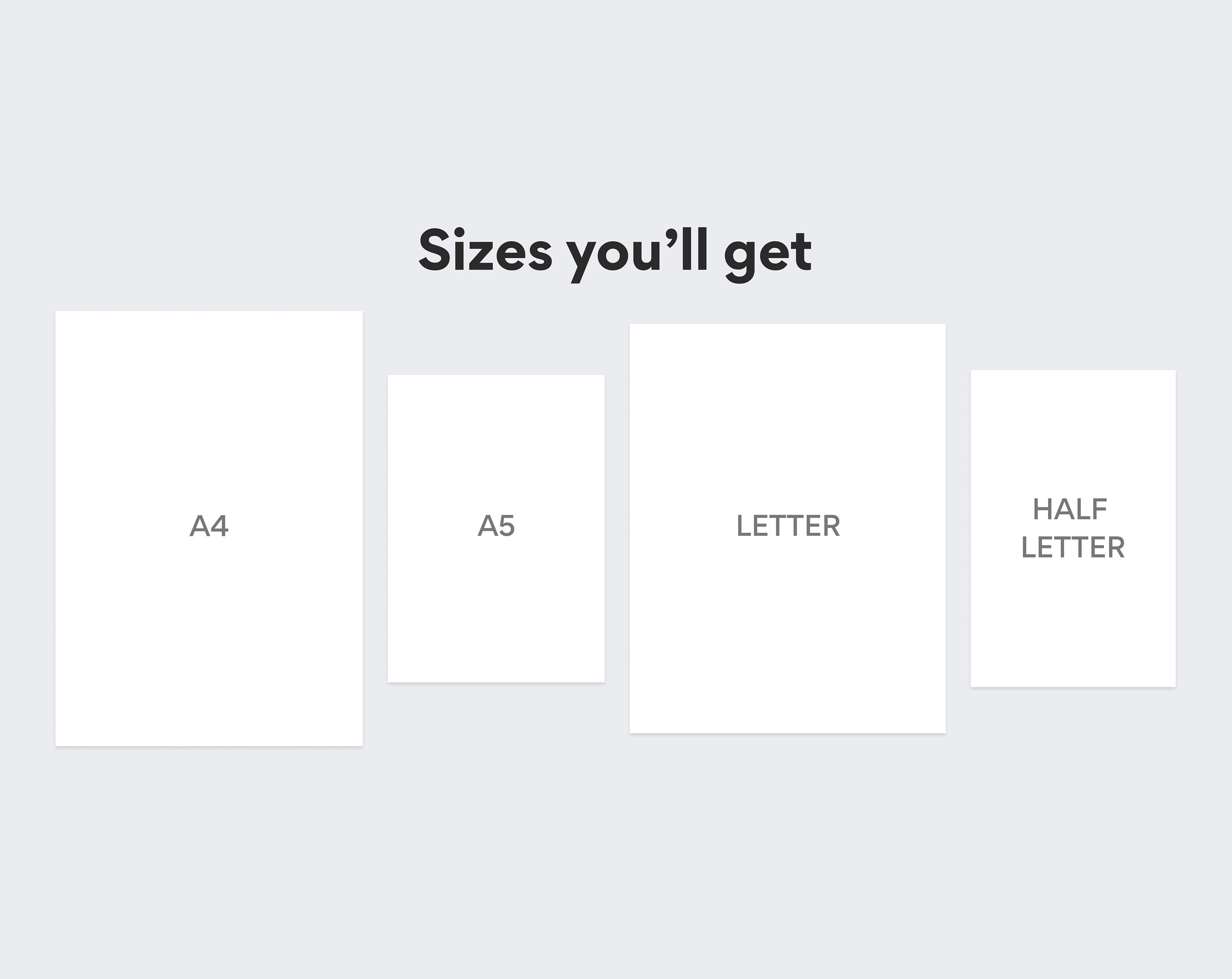 Daily Schedule Printable - Productivity Planner - A5, A4, Letter & Half ...