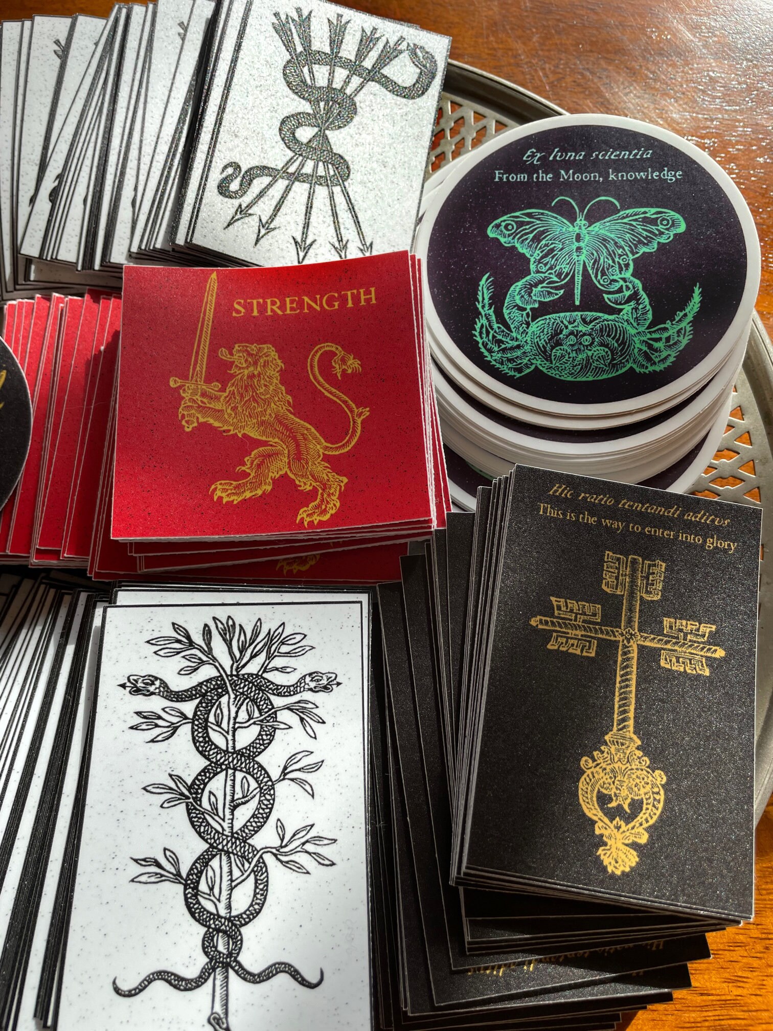 6 Vinyl Stickers Occult Emblems Decals Perfect for Computers, Car ...