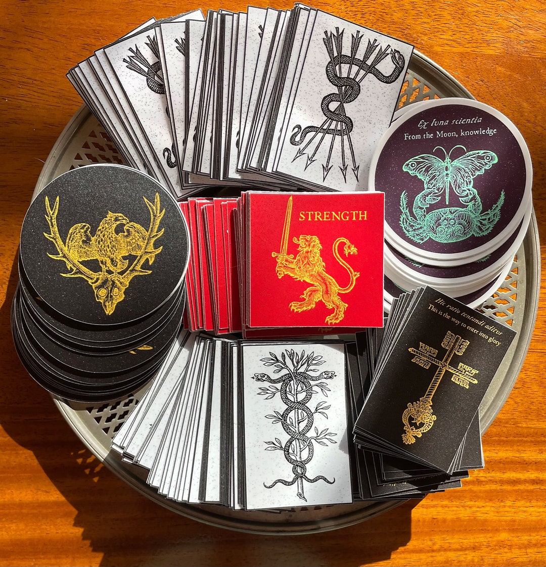 6 Vinyl Stickers Occult Emblems Decals Perfect for Computers, Car ...