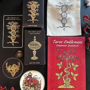 Tarot Emblemata 7 Items BUNDLE Deck, Guidebook, Deck Bag, 2 Vinyl ...