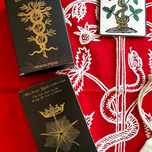 Tarot Emblemata 6 Items BUNDLE Deck, Guidebook, Reading Cloth, Deck Bag ...
