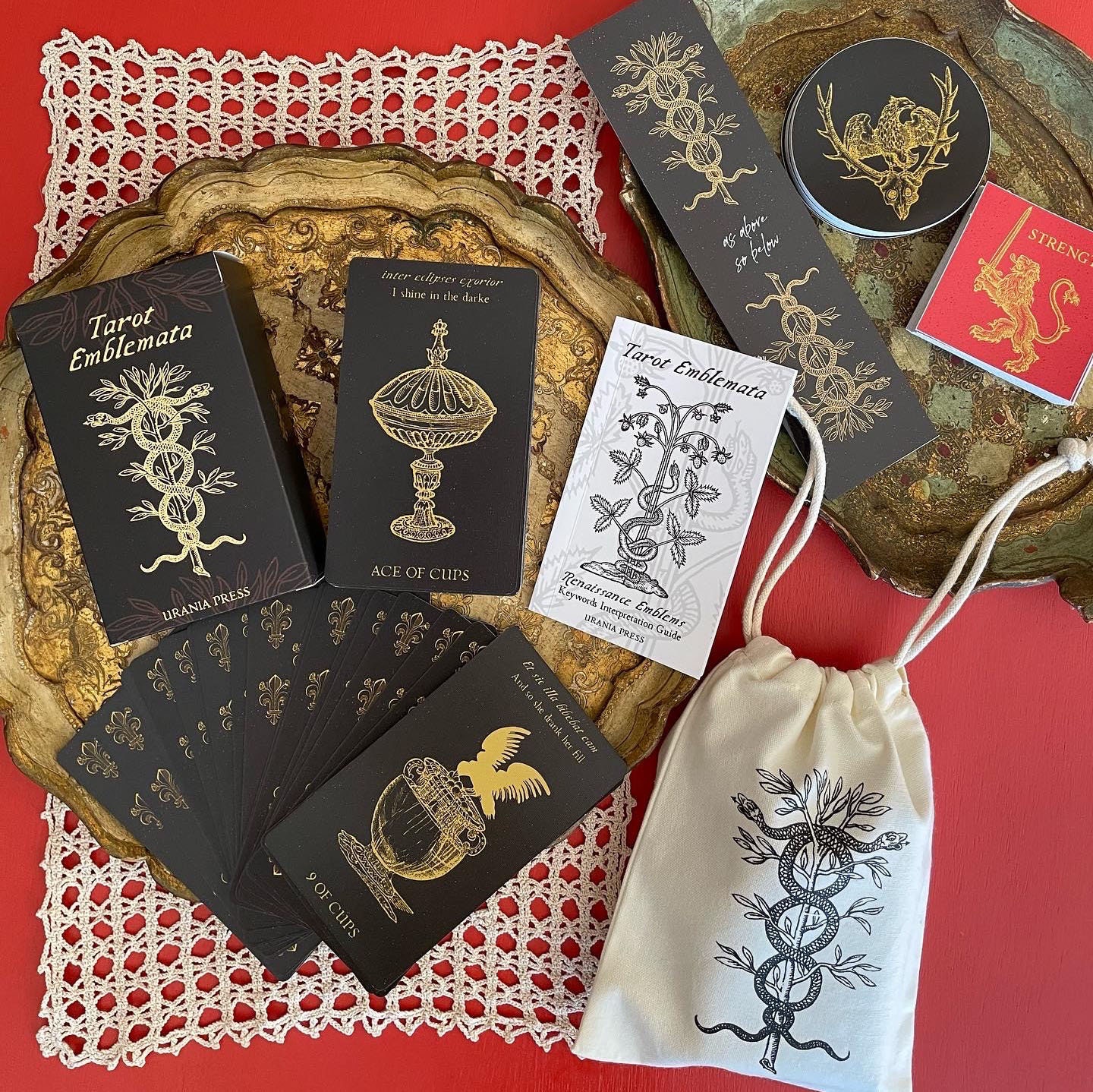 Tarot Emblemata 7 Items BUNDLE Deck Guidebook Deck Bag 2 - Etsy