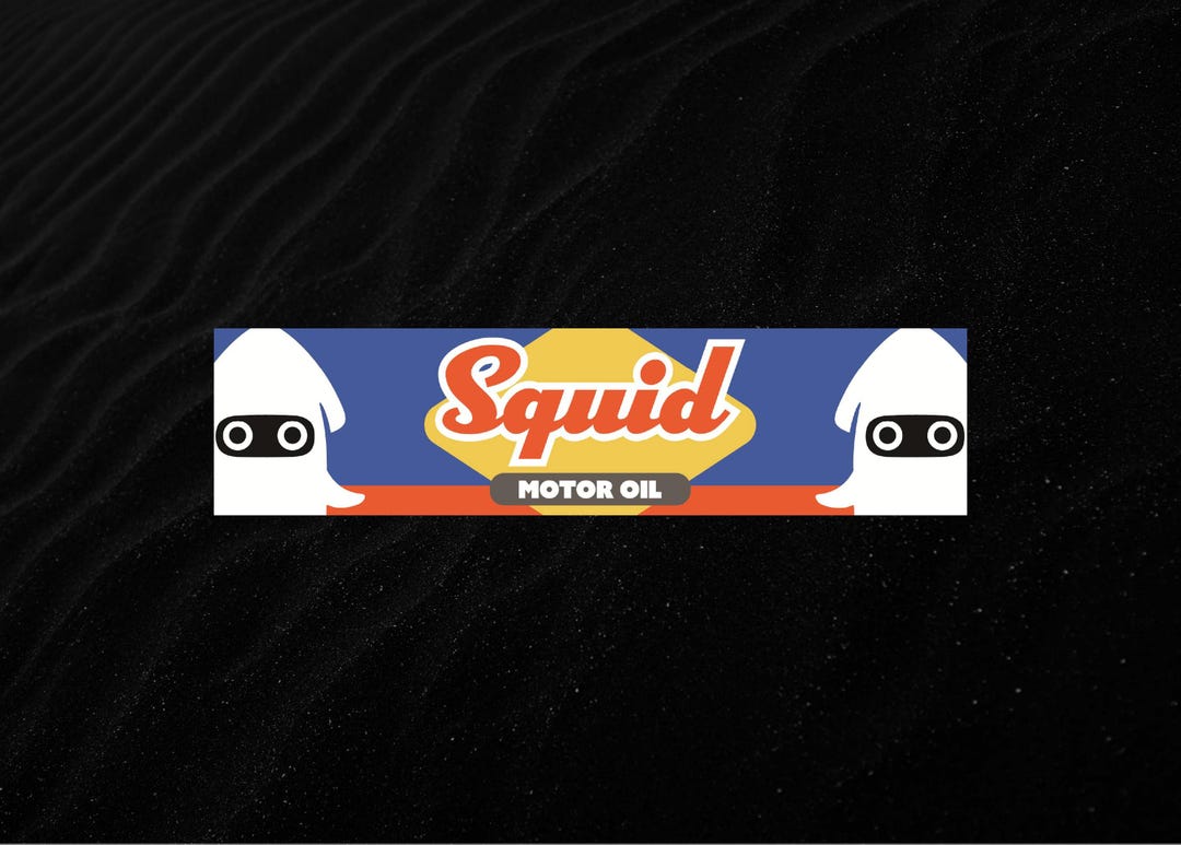 Mario Kart Squid Motor Oil Sponsor Vinyl Decal Bumper Sticker - Etsy