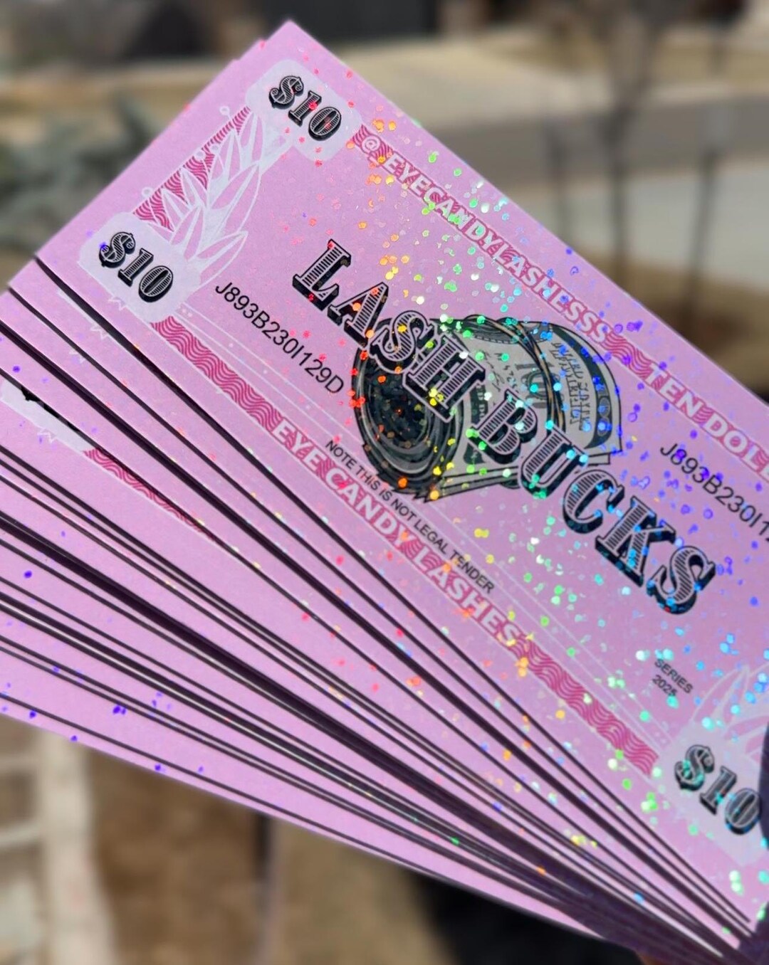 Holographic Beauty Bucks: Salon Gift Voucher, Lash Cash - Etsy