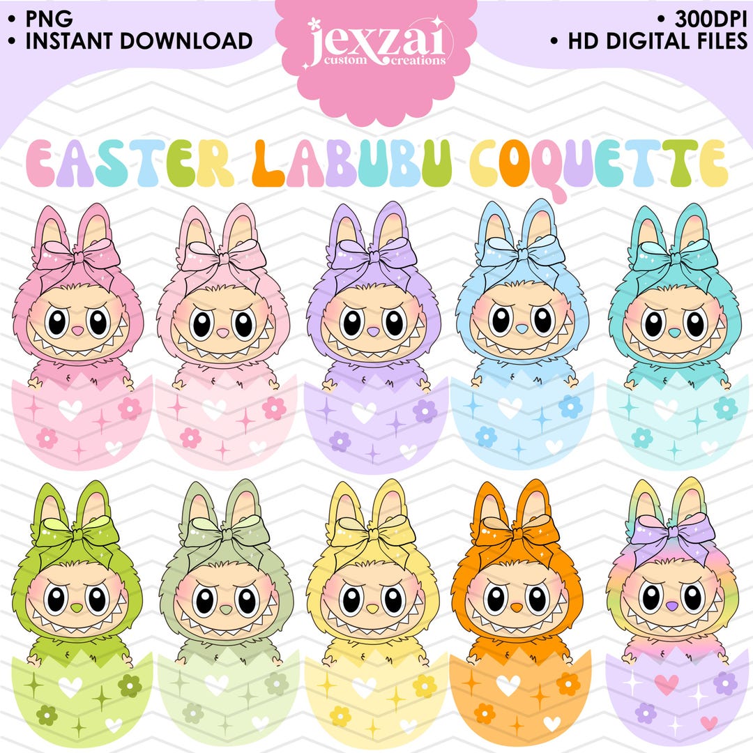 Labubu Coquette Png, Laço Coquette De Páscoa Png, Feliz Páscoa PNG ...