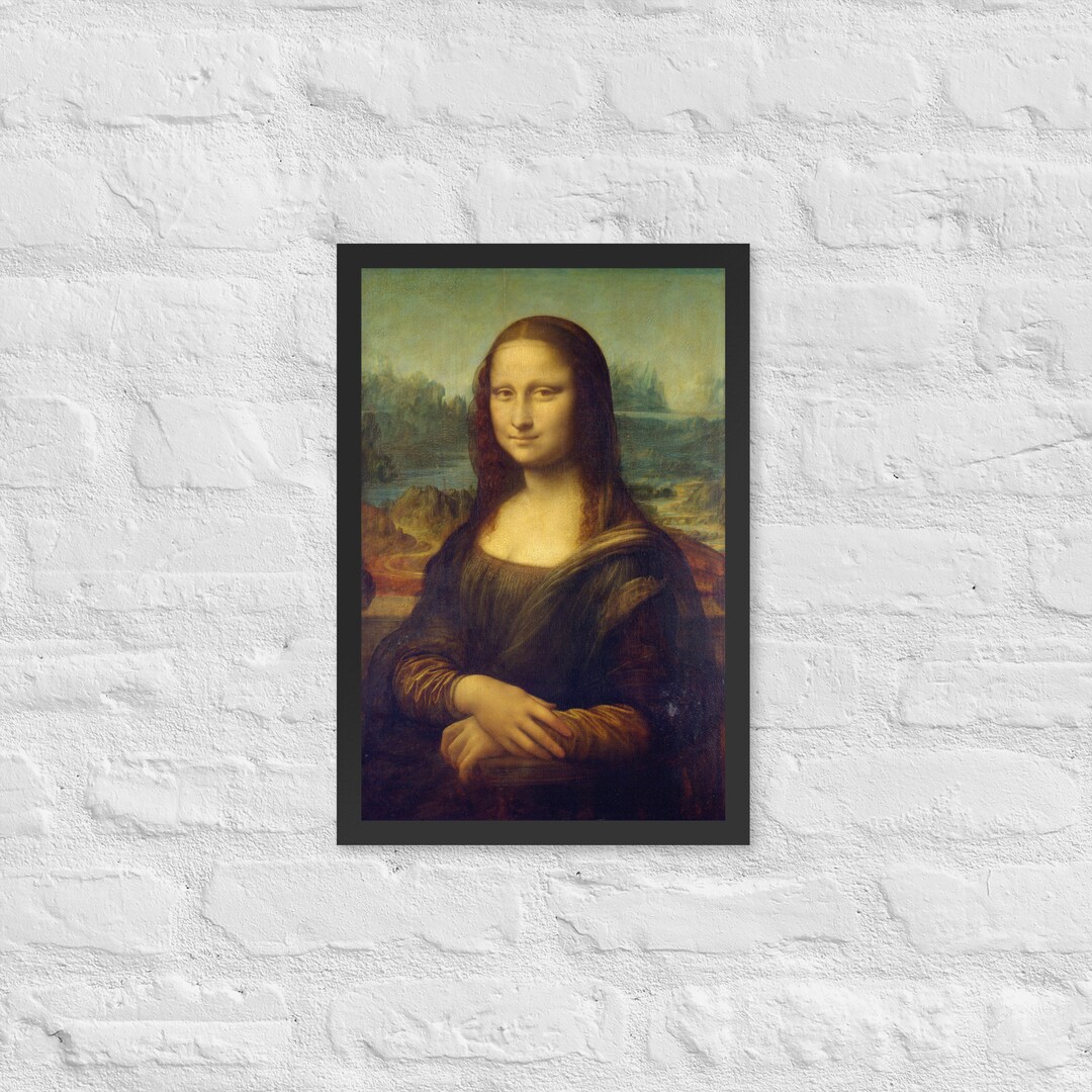 Mona Lisa Framed Poster 12 X 18 - Etsy