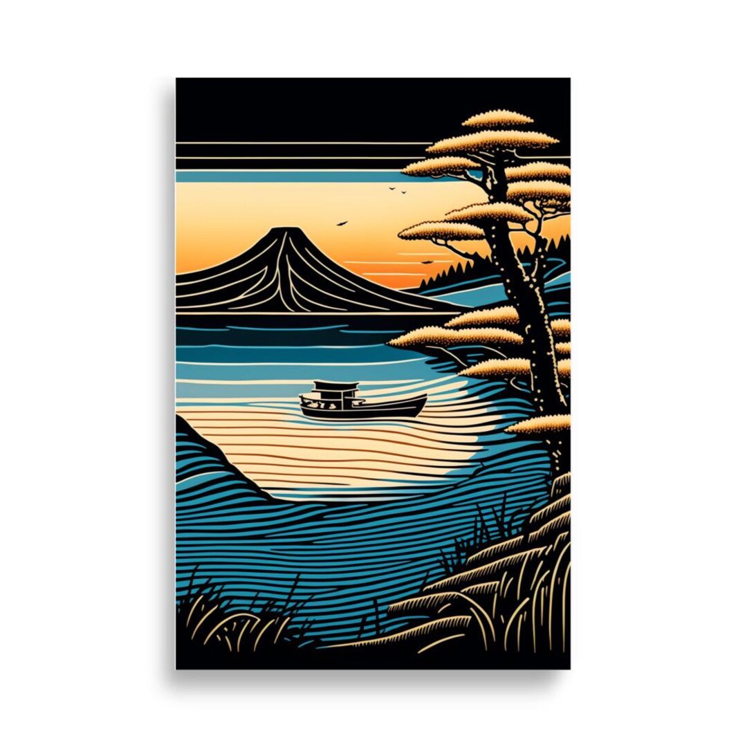 Pen & Ink Boat Poster - Etsy