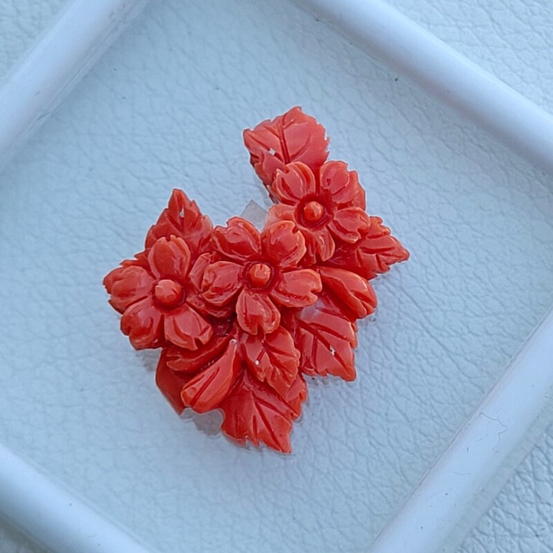Carved Coral Beads - Etsy