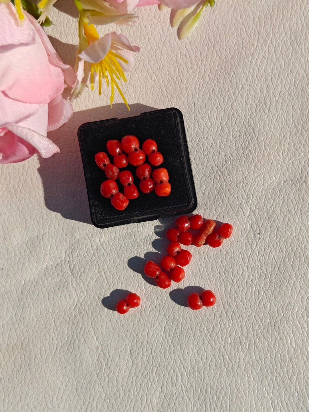 Marine Biology Red Coral Beads 15 Pcs Lot,beads Use for / Bracelets ...