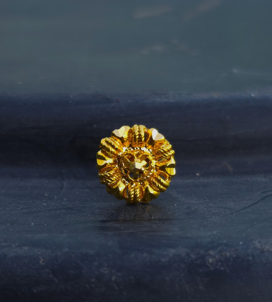 Real 22K Gold Nose Stud | Indian Gold Nath Piercing | Handmade Gold ...