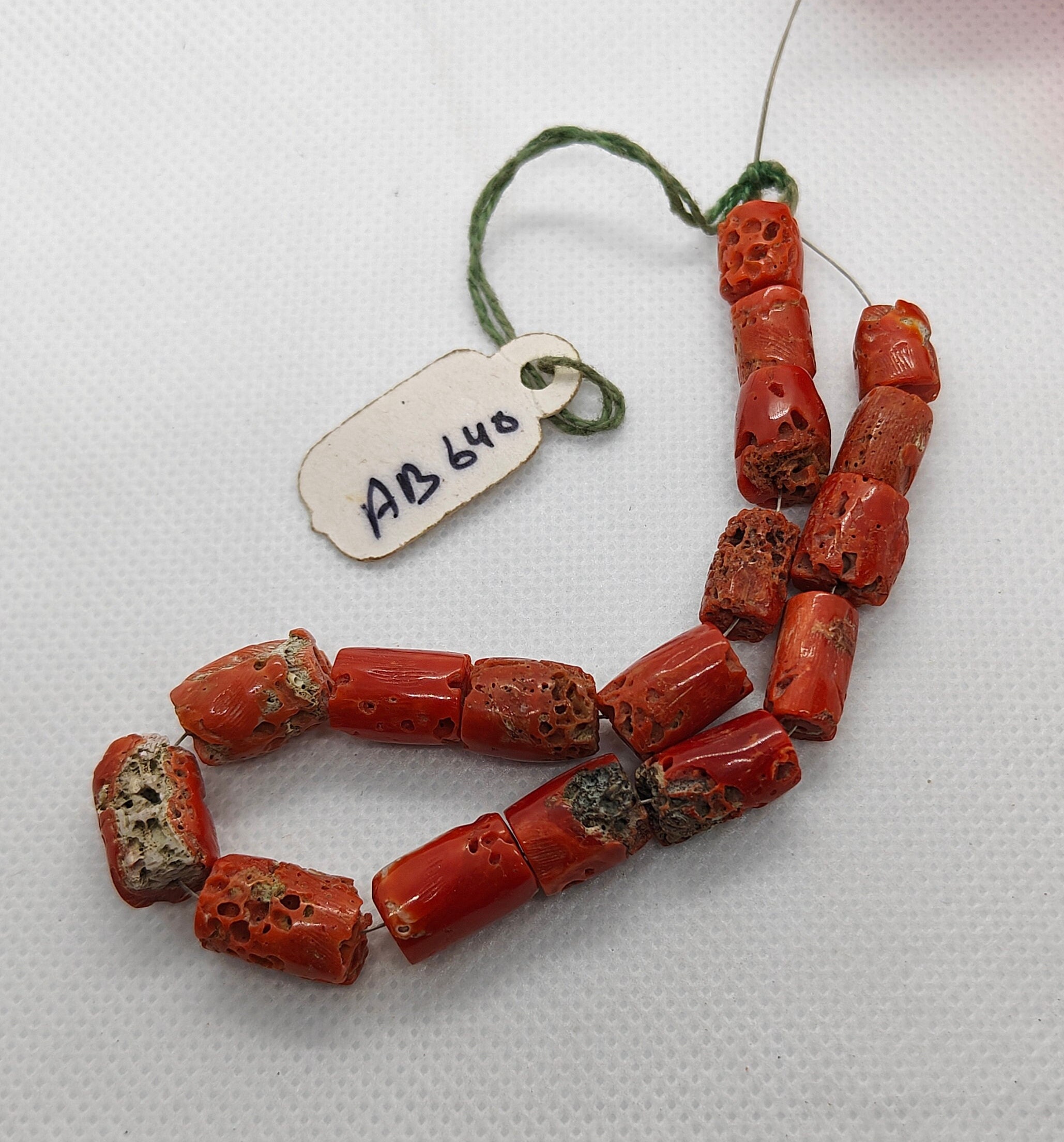 8 Inch-antique Orange Coral Beads-natural Italian Red Coral Beads ...