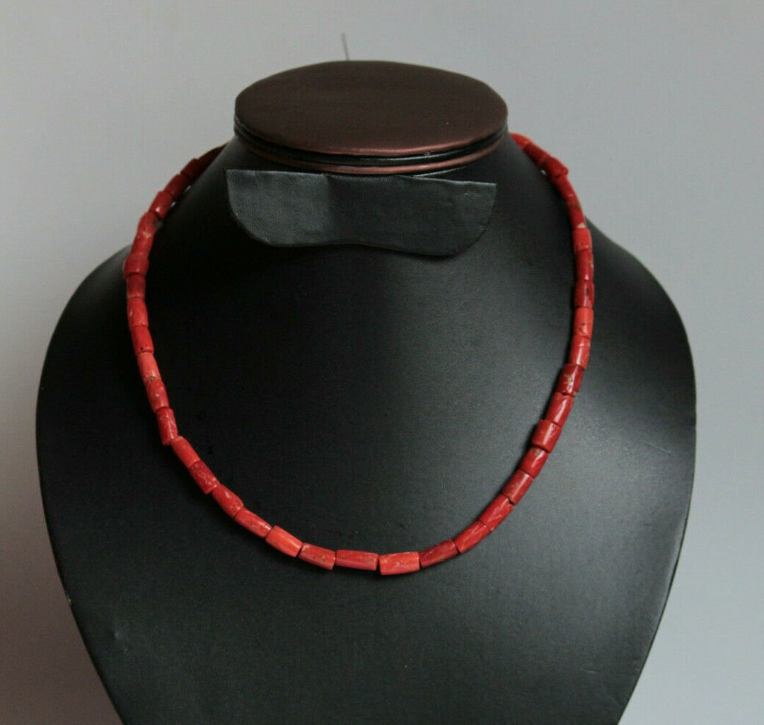 Natural Italian Coral Beads, Red Coral Reef Shape Beads 14 Inches ...