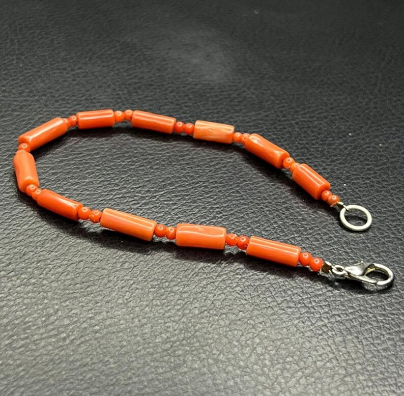 Red Coral Bracelet-100%natural Italian Red Coral - Etsy