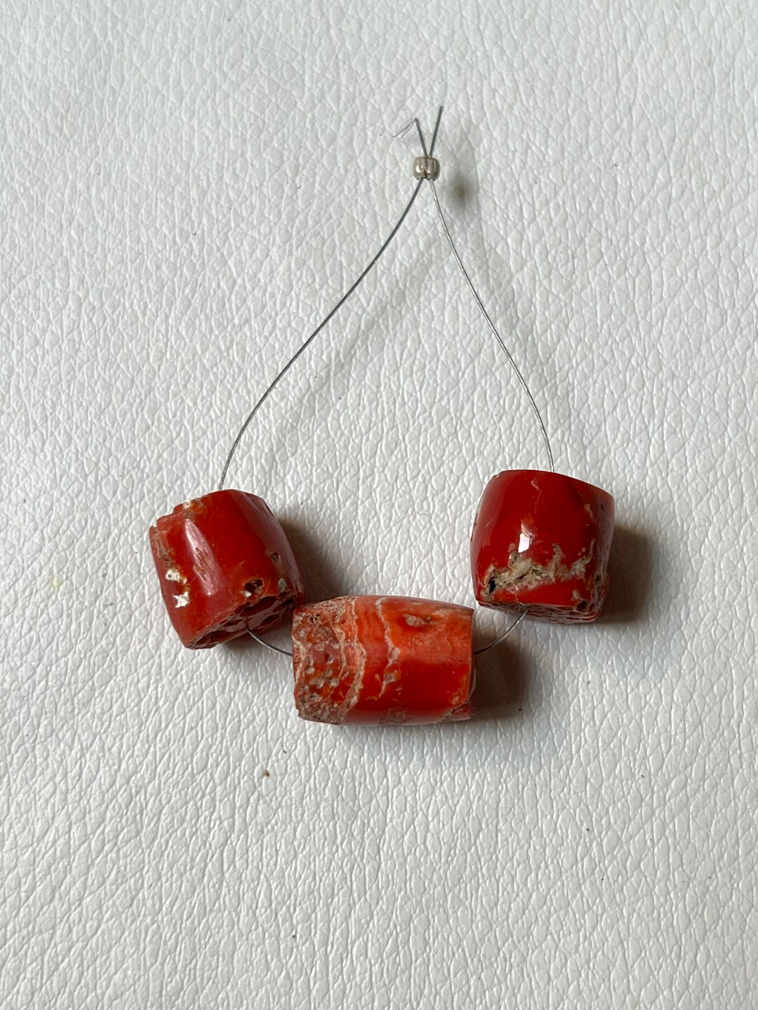 Antique Italian Red Coral Rondell Shape Loose Beads Vintage Coral Beads ...