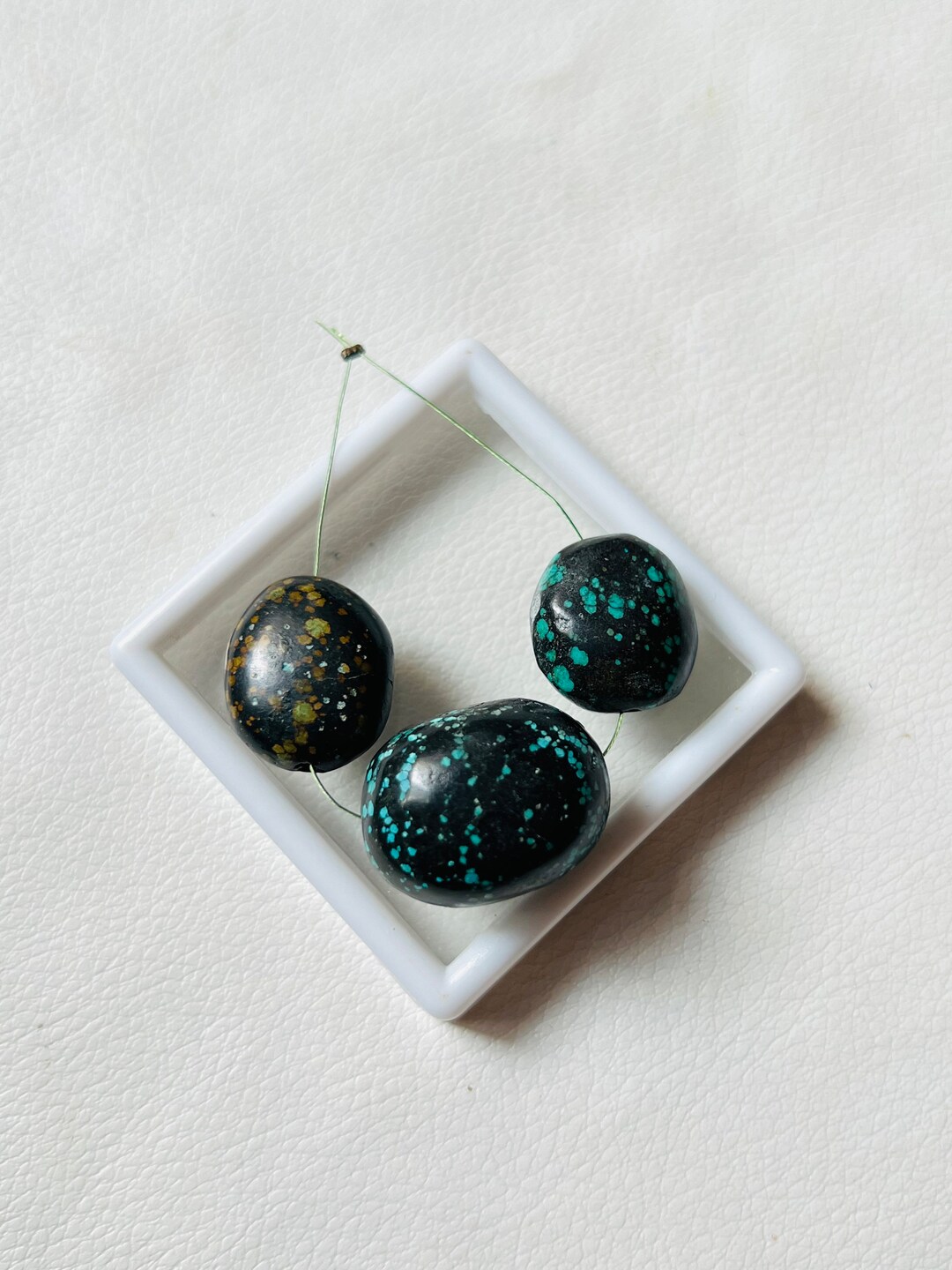 Tibetan Spider Web Turquoise Oval Spider Web Beads for Earrings ...