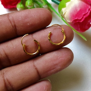 Classic 22K Gold Hoops for Everyday Glam - Etsy